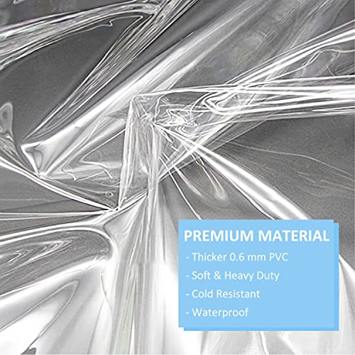 ELEKFINE Clear Backpack, Heavy Duty PVC Clear Bag Stadium Approved - Clear Book Bag for School, Work, Travel, Security, Festival, College (12 Inch)