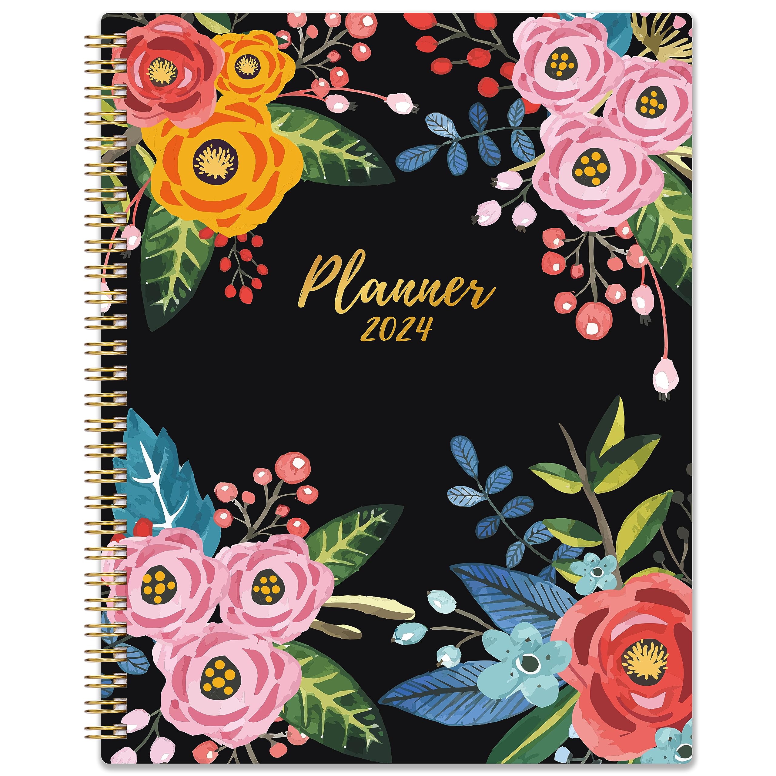2024 Planner - Planner 2024 Weekly and Monthly, Jan. 2024 - Dec. 2024, 2024 Planner 8" x 10", 2024 Calendar Monthly Planner with Premium Thick Paper, Twin-Wire Binding, 12 Printed Tabs, Large Blocks,
