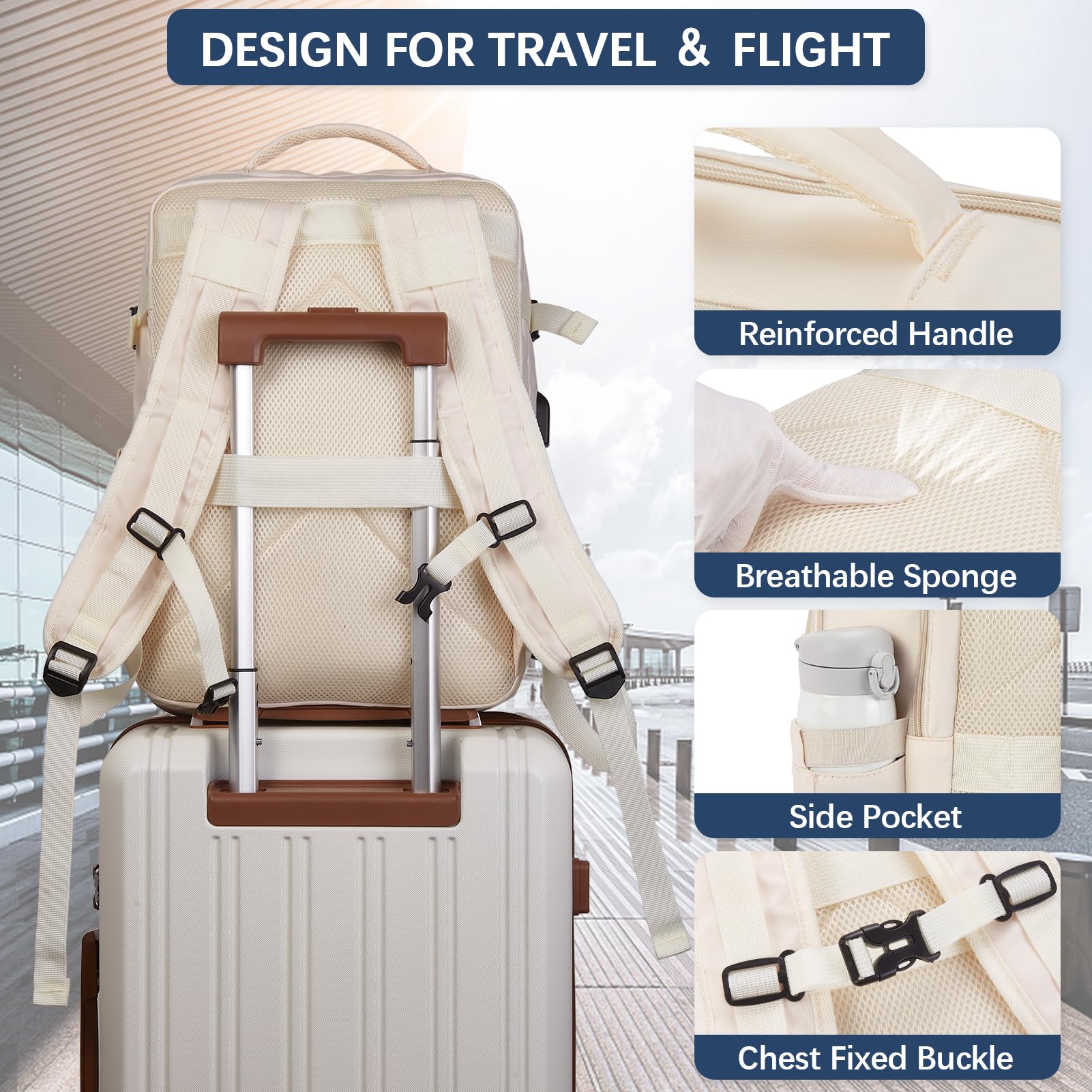 BOSTANTEN Crossbody Bags for Women & Travel Backpack for Women- Flight Approved Carry On Backpack