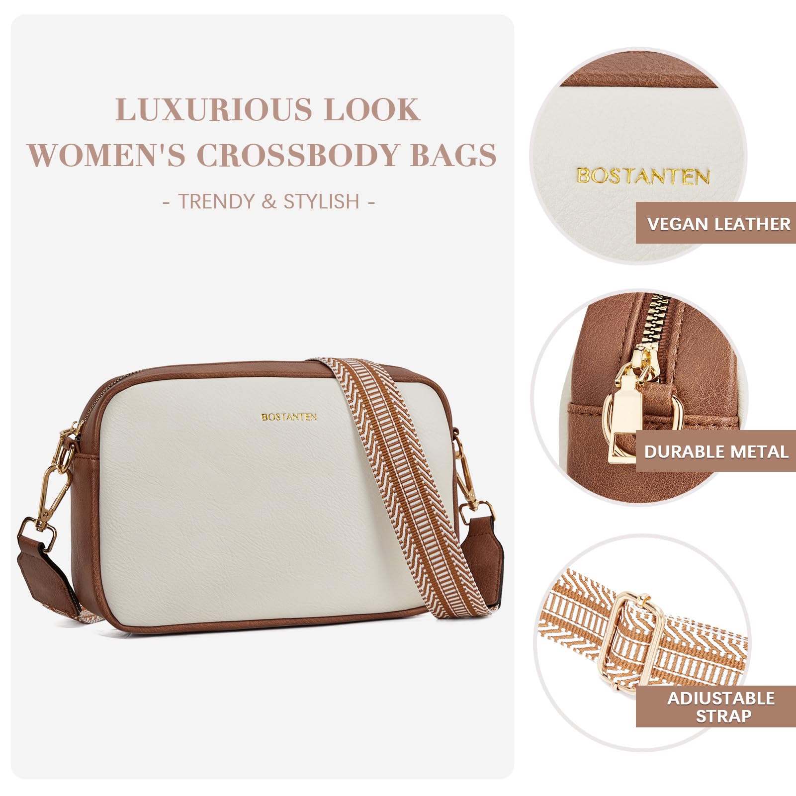 BOSTANTEN Crossbody Bags for Women & Travel Backpack for Women- Flight Approved Carry On Backpack