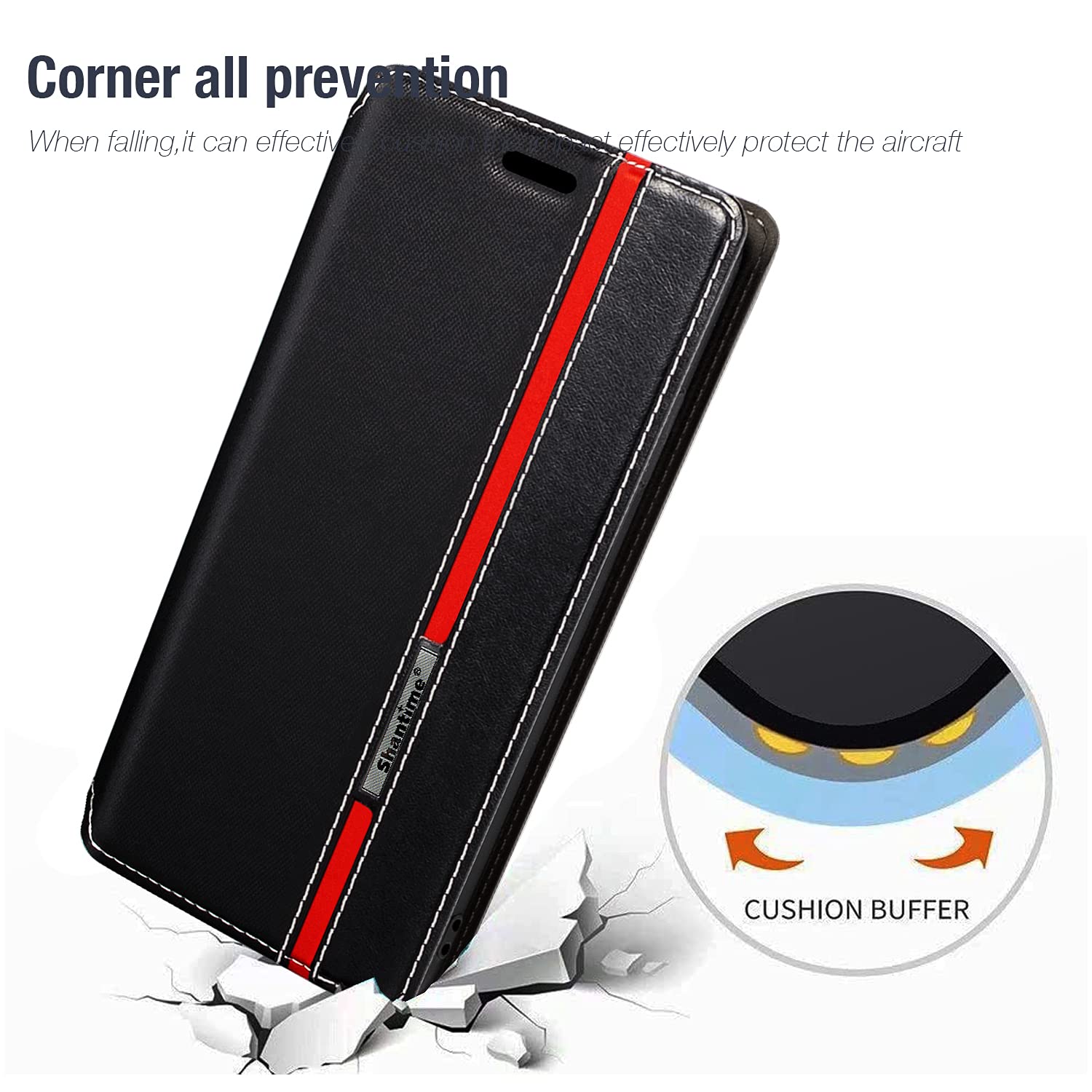for Xiaomi Redmi 12 4G Case, Fashion Multicolor Magnetic Closure Leather Flip Case Cover with Card Holder for Xiaomi Redmi Note 12R 5G (6.79β)