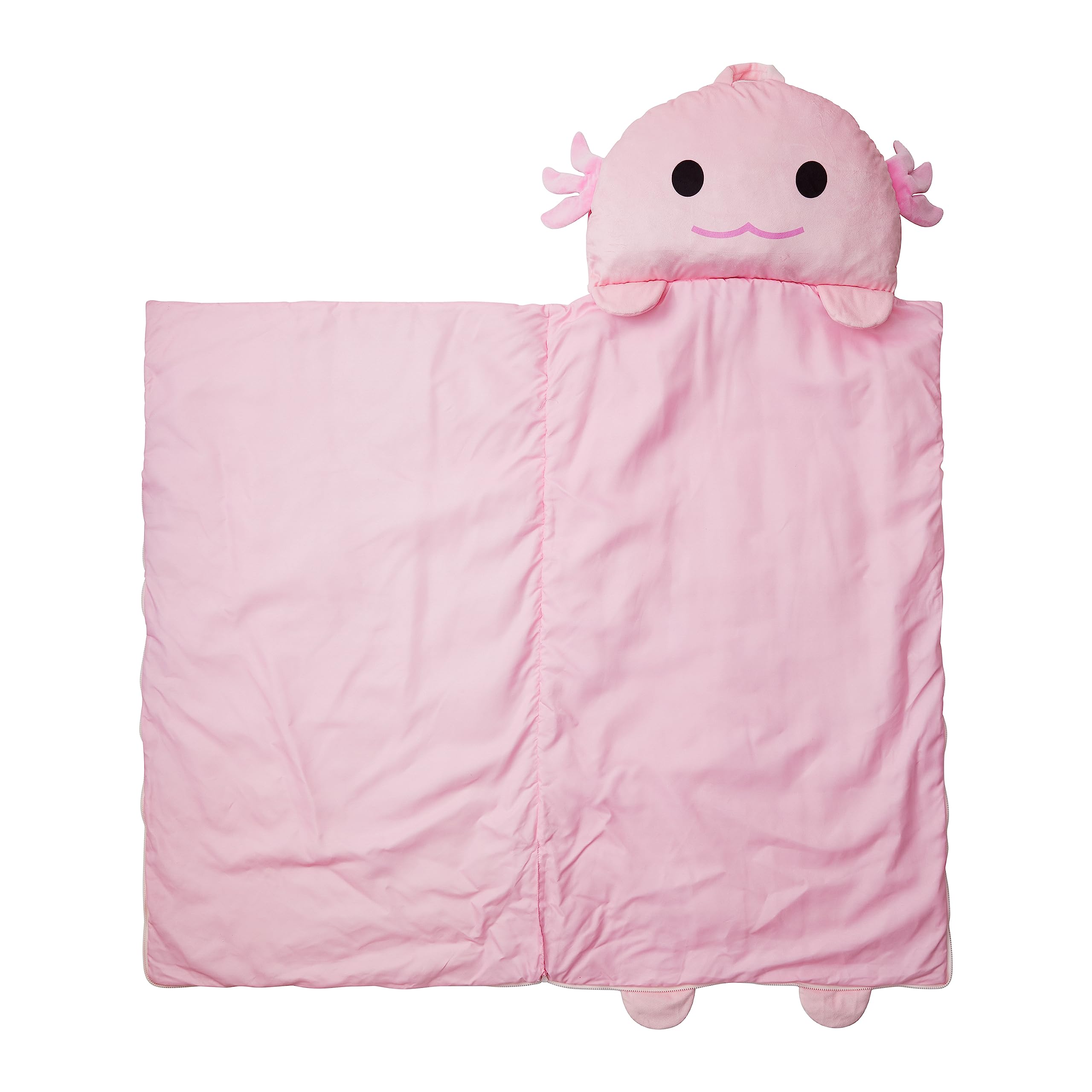 Nap Buddy Sleeping Bag for Kids, Convertible Sleeping Bag for Boys and Girls, Oeko TEX Certified, Travel Sleeper for Children, Axolotl