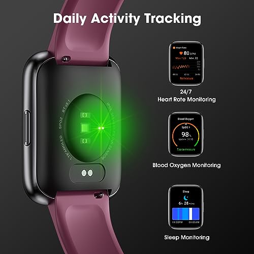 EURANS Smart Watch 45mm, AMOLED Fitness Watch with Heart Rate/Sleep Monitor Steps Calories Counter, IP68 Waterproof Activity Tracker Compatible with Android iOS