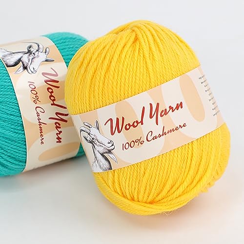 100% Cashmere Wool Yarn (Pack of 10) by Yonkey Monkey 500gr Imported Knitting Crochet (Light Gray 14)