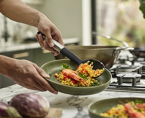 Joseph Joseph Elevate Silicone Solid Spoon, BPA Free, Heat Resistant Non Stick Kitchen Utensil, Weighted Stainless Steel Handle
