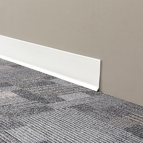 Mohawk Vinyl Cove Wall Base Molding Trim in White 4”W x 120’ L roll; one roll per Carton