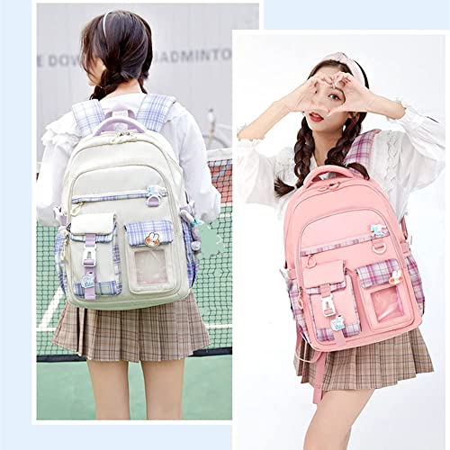 Rcuyyl Cute Backpack Elementary Bookbags Middle School bags Waterproof Bookbag Multifunction Casual Daypack Laptop Travel Bag