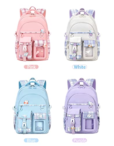 Rcuyyl Cute Backpack Elementary Bookbags Middle School bags Waterproof Bookbag Multifunction Casual Daypack Laptop Travel Bag