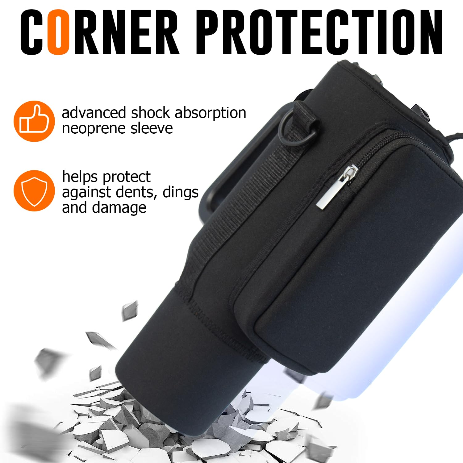 CONIJIWA Water Bottle Carrier Bag With Straw Covers Cap for Stanley 40 oz Tumbler Cup,Adjustable Shoulder Hand Strap,Stanley Cup Accessories for Walking Hiking Travelling Camping