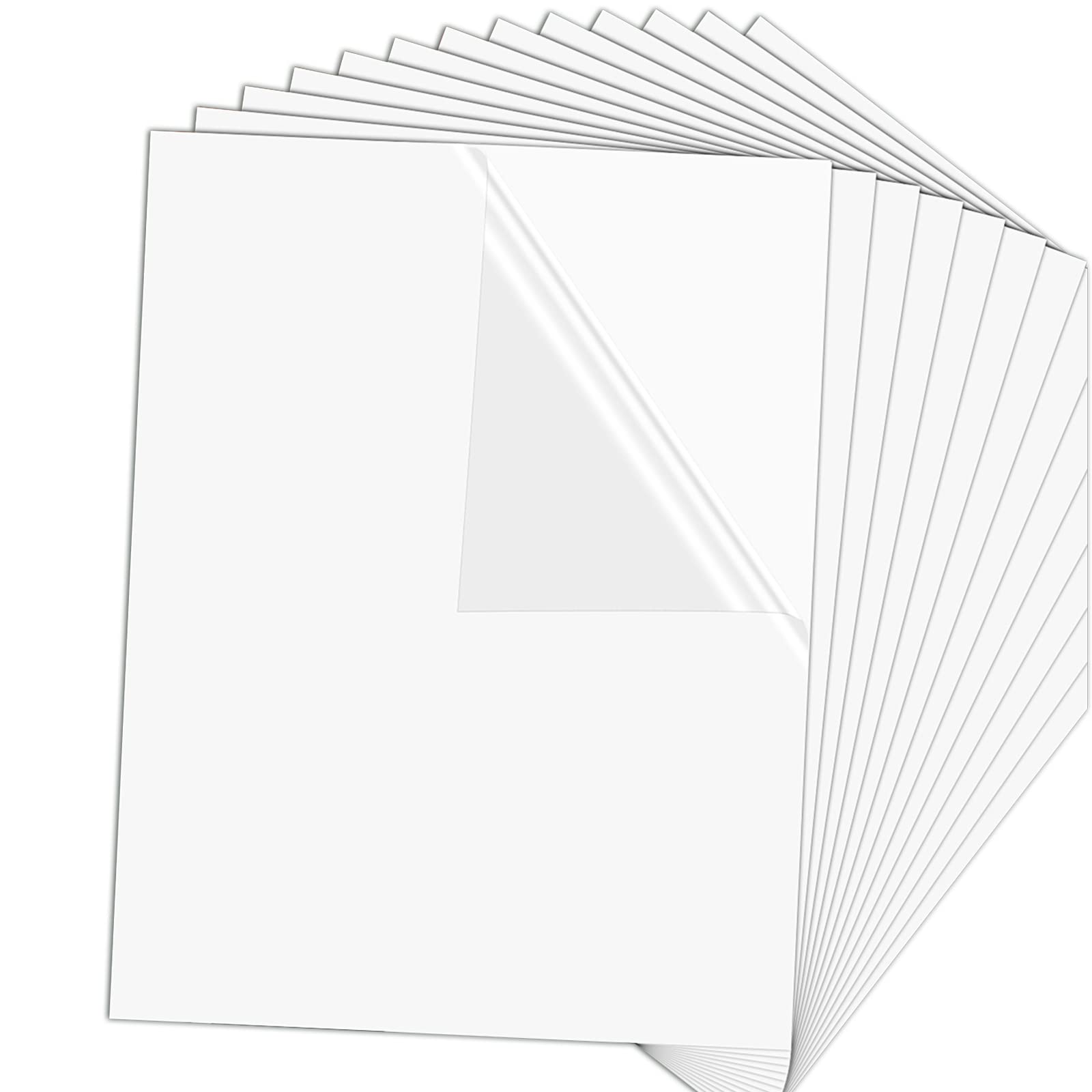 HTVRONT Sublimation Sticker Paper - 20 Pcs Glossy Transparent Waterproof Sublimation Stickers