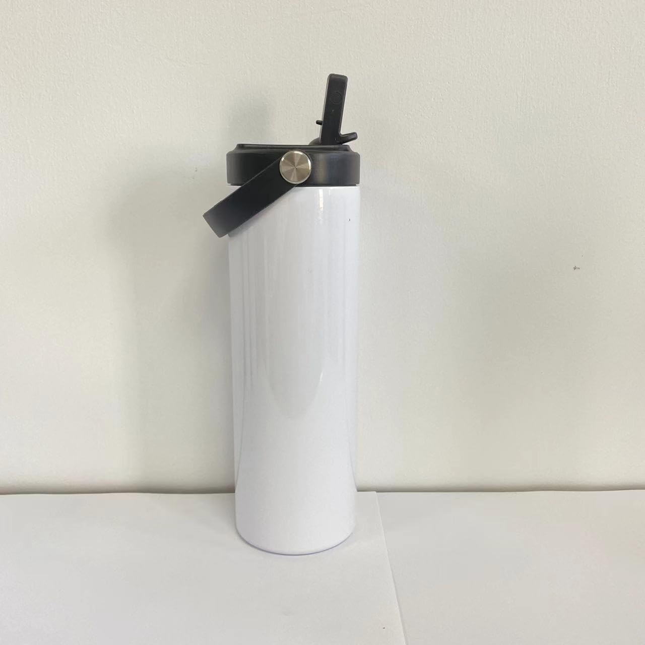 JKGTKC 25pack Flex straw lid 20oz Sublimation Tumbler Blanks Straight Skinny Double Wall Stainless Steel Cup With Lid for DIY