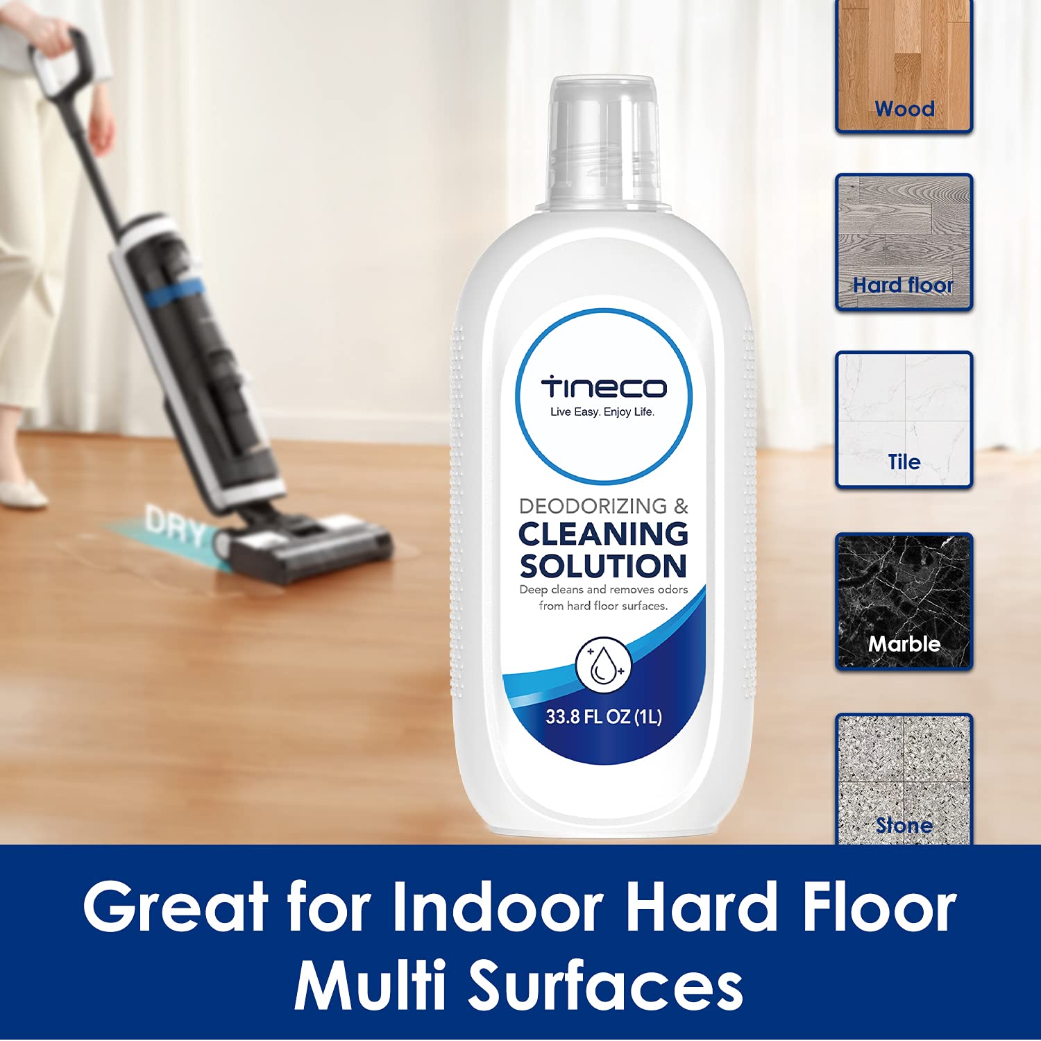 Tineco Floor ONE S5 PRO 2 Cordless Wet Dry Vacuum Smart Hardwood Floor Cleaner Machine Floor Cleaning Solution