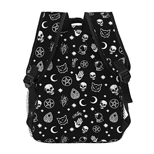 Gothic Skull Backpack for School Adults Teens Goth Laptop Backpacks Book Bags for College Travel for Boys Girls, Men Women