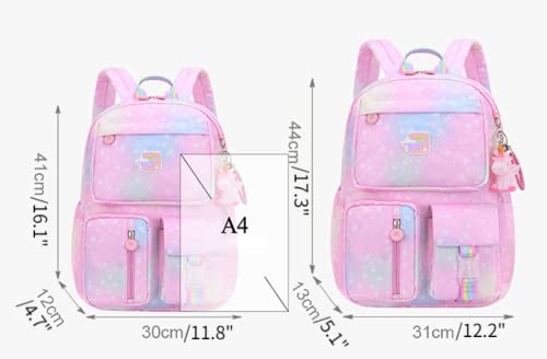 HUIHSVHA Cute Pink Backpack Large Capacity School Laptop Bag Bookbag, Casual Travel Daypack for Teens Girls Students