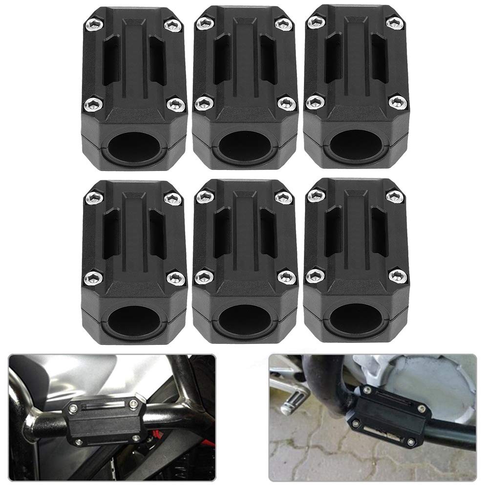 Bumper Block, 3 Pair Motorcycle Engine Guard Block Protection Block,3 C Bar Protectors,3 Universal motorcycle c bar Decor 22 25 28mm Fit For R1200GS R1150GS Decorative