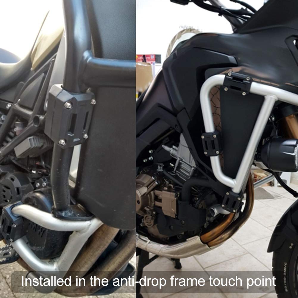 Bumper Block, 3 Pair Motorcycle Engine Guard Block Protection Block,3 C Bar Protectors,3 Universal motorcycle c bar Decor 22 25 28mm Fit For R1200GS R1150GS Decorative