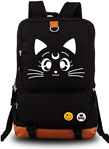 Mxcostume Anime Luna Cosplay Luminous Sailor Moon Cute Cat Backpack School Bag (A)