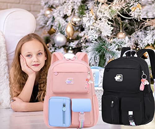Kawaii Girls Backpack for School Aesthetic School Bag Bookbag for Elementary Students