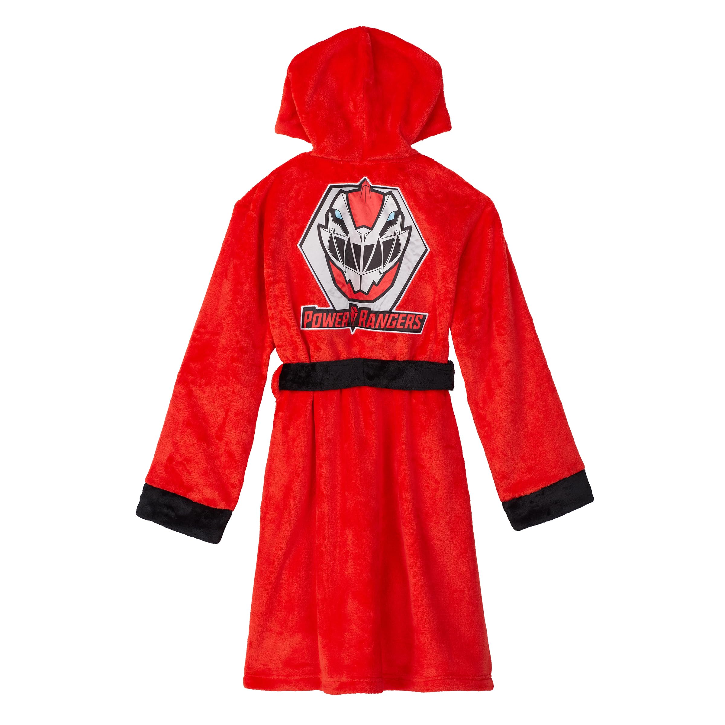 Power Rangers Little/Big Boy's Plush Fleece Robe (8, Red Ranger Dino Fury)