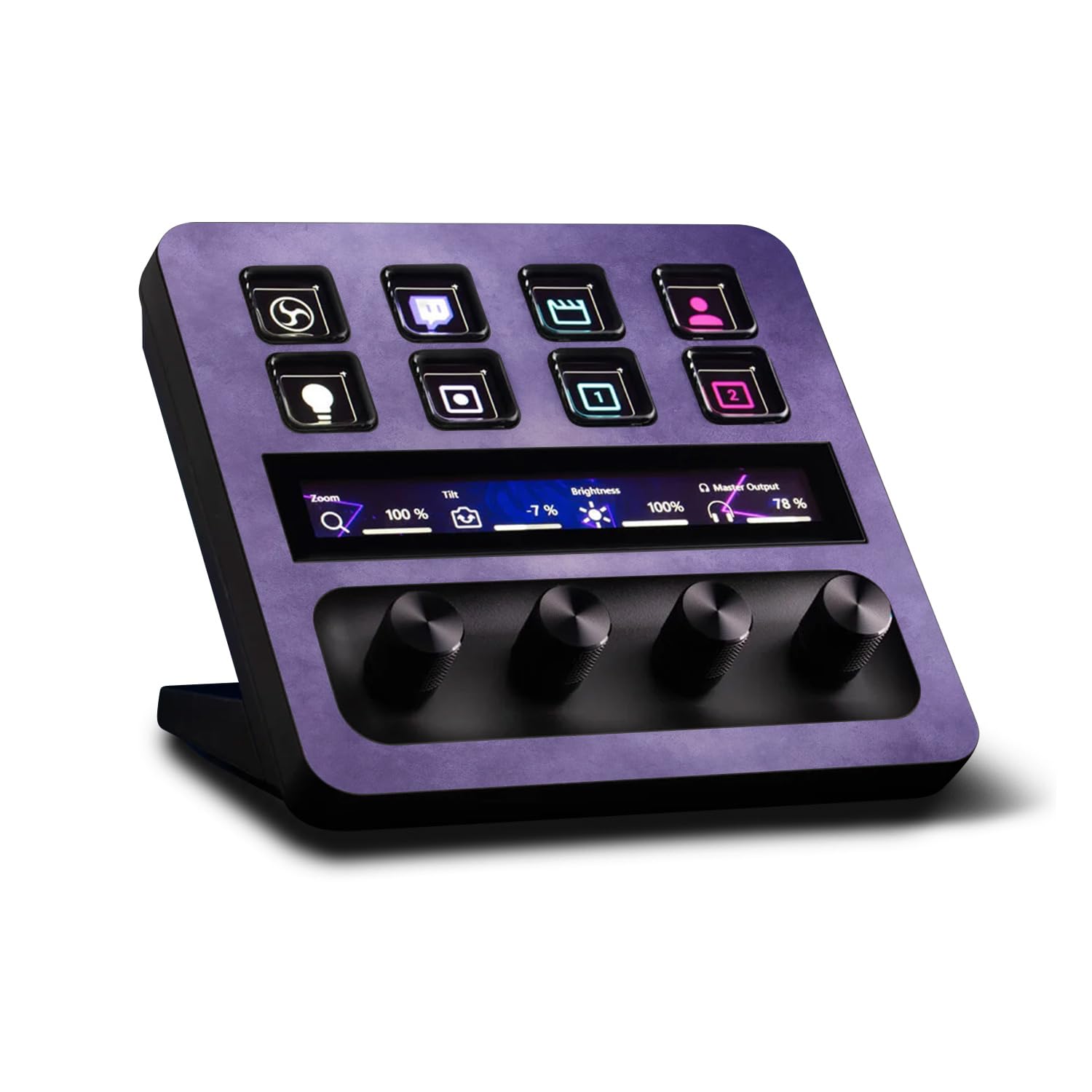 MightySkins Skin Compatible with Elgato Stream Deck + Purple Airbrush | Protective, Durable, and Unique Vinyl Decal wrap Cover | Easy to Apply | Made in The USA