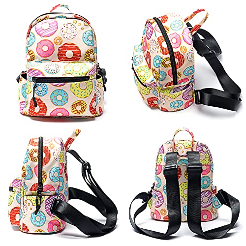 Deerling Cut Mini Backpack for Girls Lightweight Kids Back Pack for Children and Adult Ideal for School Travel (Donut)