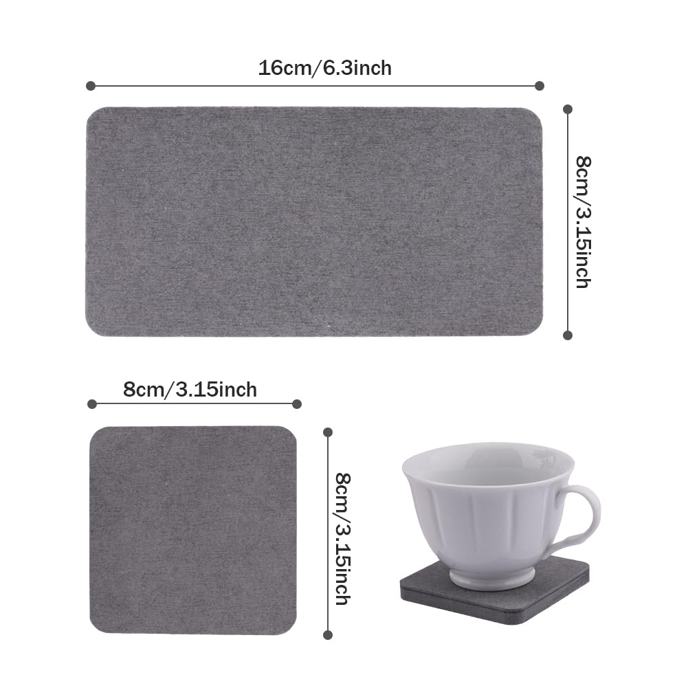 Set of 5 Water Absorbent Diatomite Coasters, Diatomaceous Earth Kitchen Soap Dish, Water Absorbing Stone for Hand Soaps & Cups & Drinks Bottles & Plants and Cosmetic Bottles