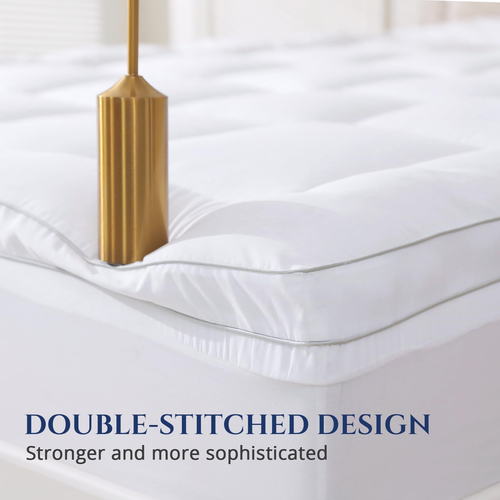YUGYVOB Queen Mattress Topper - Cooling and Breathable Mattress Pad, Extra Thick Pillow Top Mattress Topper Queen with Down Alternative, 8-21 Inch Deep Pocket