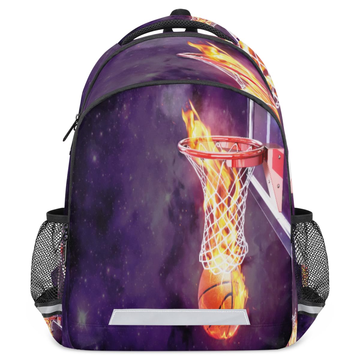 YoCosy Purple Galaxy Star Sport Basketball Backpack School Bookbag Laptop Purse Casual Daypack for Teen Girls Women Boys Men College Travel