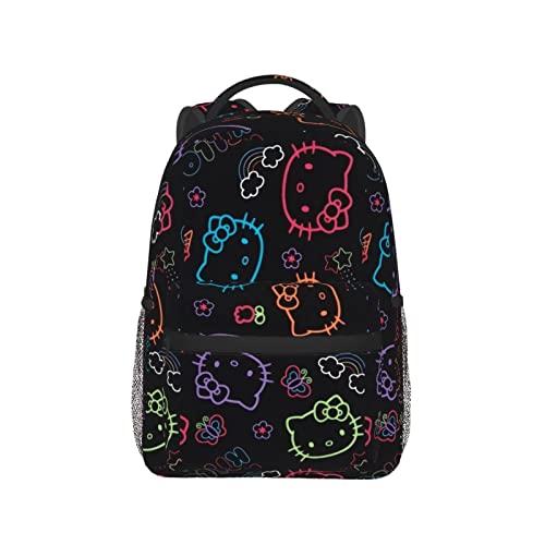 BAMARO Cartoon Anime Cat Backpack for Girls Women Lightweight Fashion High Capacity School Bookbag