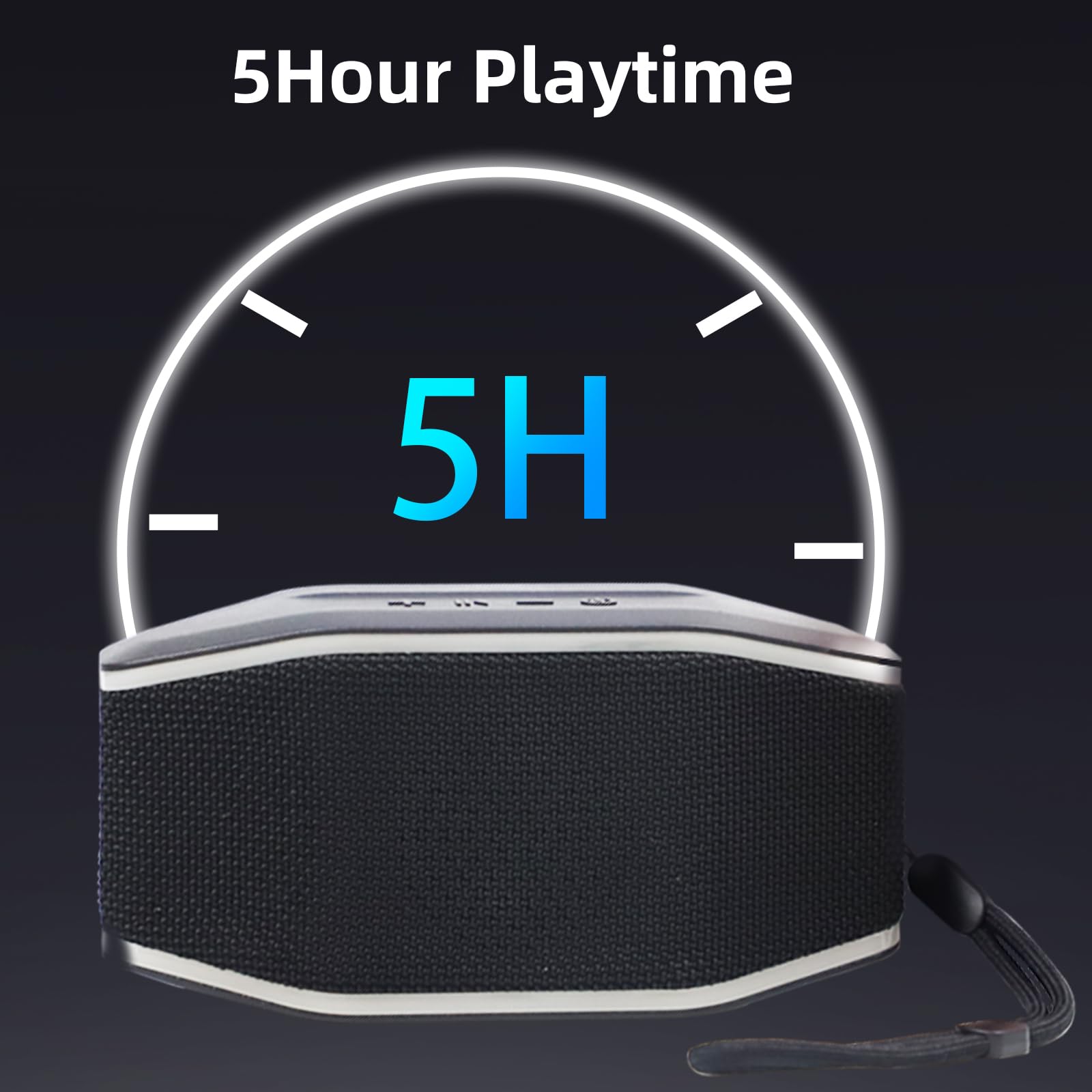 Bluetooth Speaker, Portable Bluetooth Speakers, IPX7 Waterproof Wireless Speaker with Colorful Flashing Lights, Stereo Sound, Deep Bass, TWS Dual Pairing, Built-in Mic, for Home, Party, Outdoor, Beach
