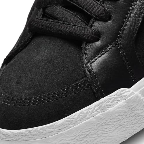 Nike Men's SB Zoom Blazer Mid Shoe, Black/White, 10 M US
