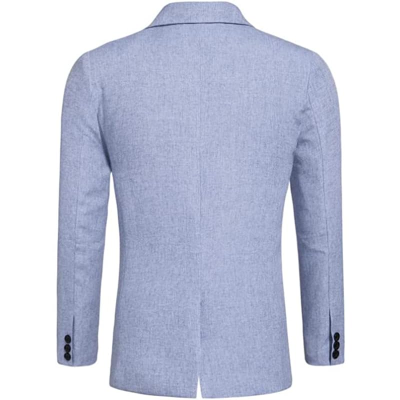 MMCICI Mens Casual Blazer Sport Coat Lightweight One Button Business Jackets Blue