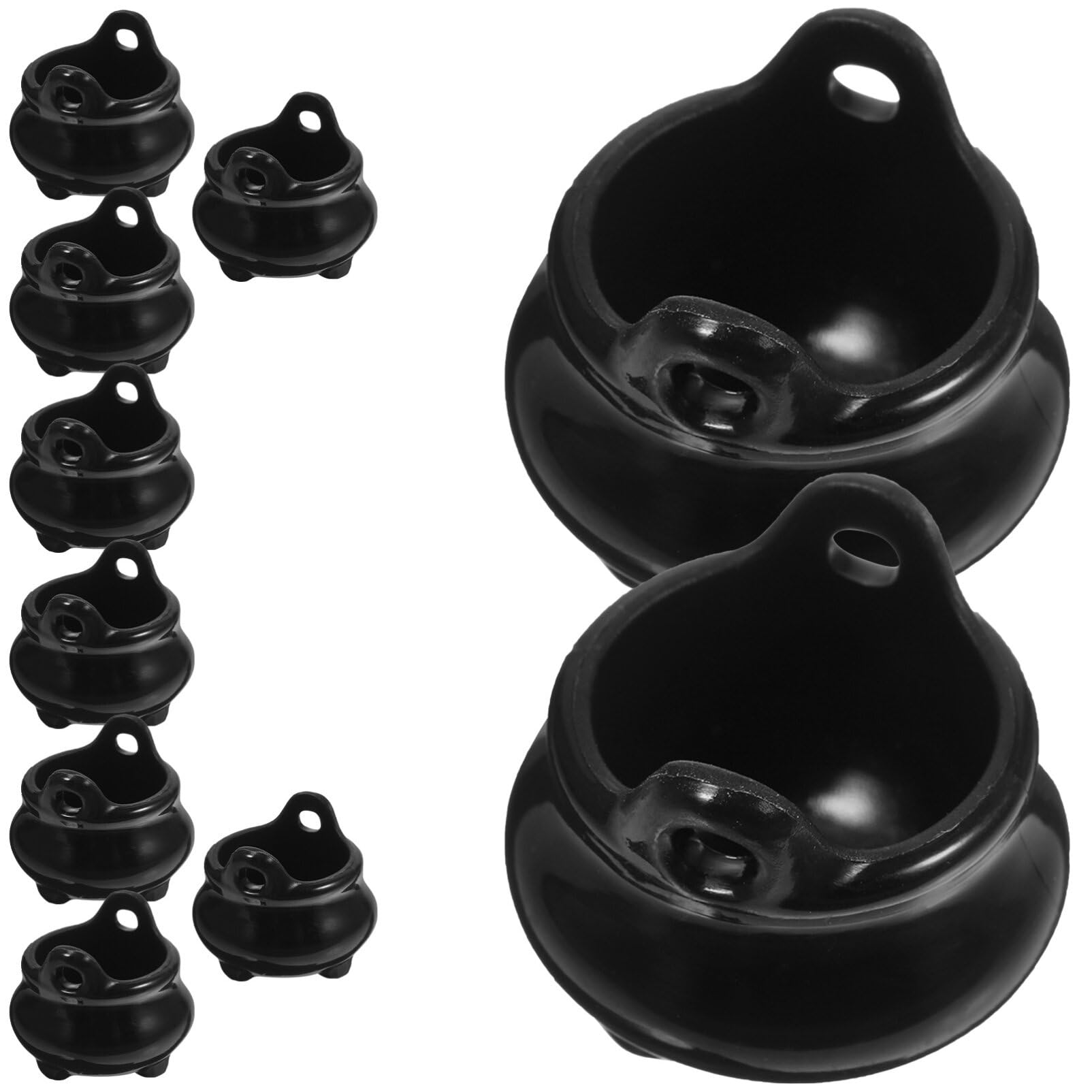 10pcs Miniature Witch Cauldron Model Halloween Cauldron Kettles Dollhouse Decor Party Favors Candy Holder Witch Props