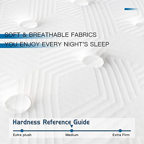 MICOOLS Full Mattress,10 inch Hybrid Mattress in a Box Memory Foam Breathable Comfortable,Motion Isolation Individually Wrapped Coils,Euro Top Medium Firm Full Size Mattress