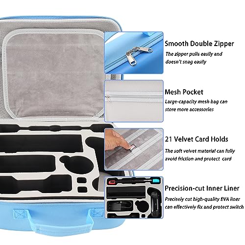 Zelda Breath of the Wild Carrying Case for Nintendo Switch/Switch OLED Model - Portable Deluxe Hard Shell Travel Case Messenger Bag for Switch Console, Pro Controller & Accessories