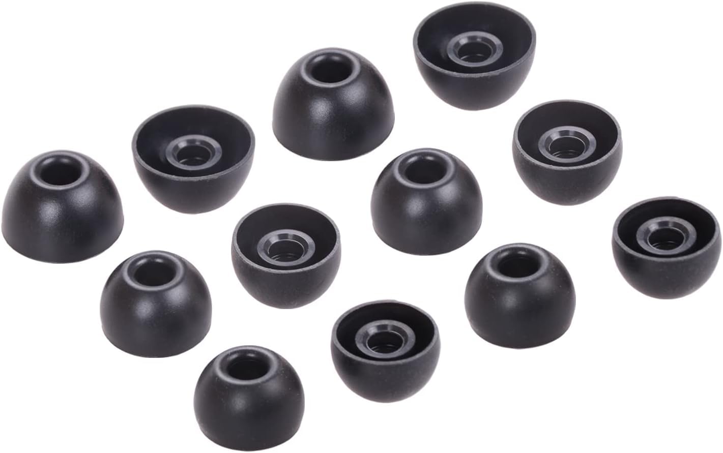 Replacement Earbuds Ear Tips Eartips Ear Cap Compatible with EarFun Air Pro 3 / Air Pro 2 / EarFun Air, S/M/L Silicone Earbuds Tip 6 Pairs,Black (713efb6p)