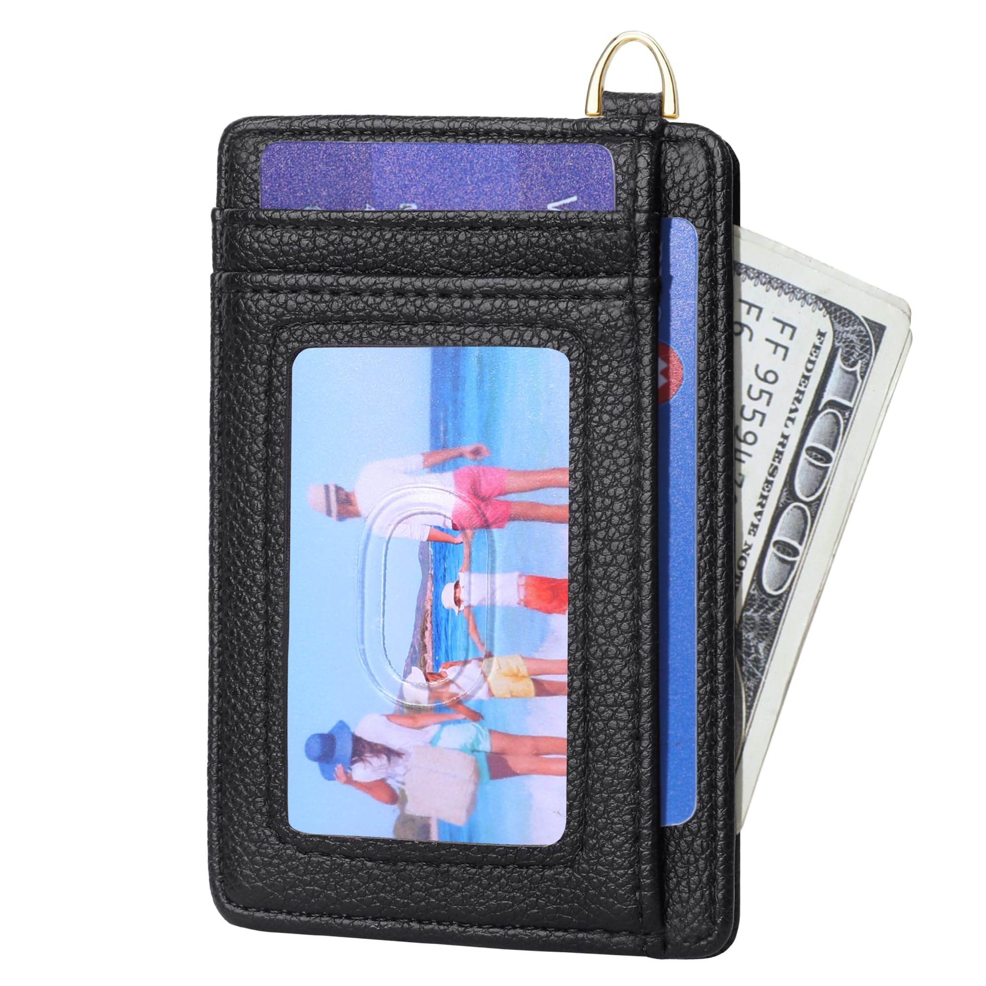GEEAD Slim Minimalist Front Pocket RFID Blocking Card Holder Wallets for Men & Women
