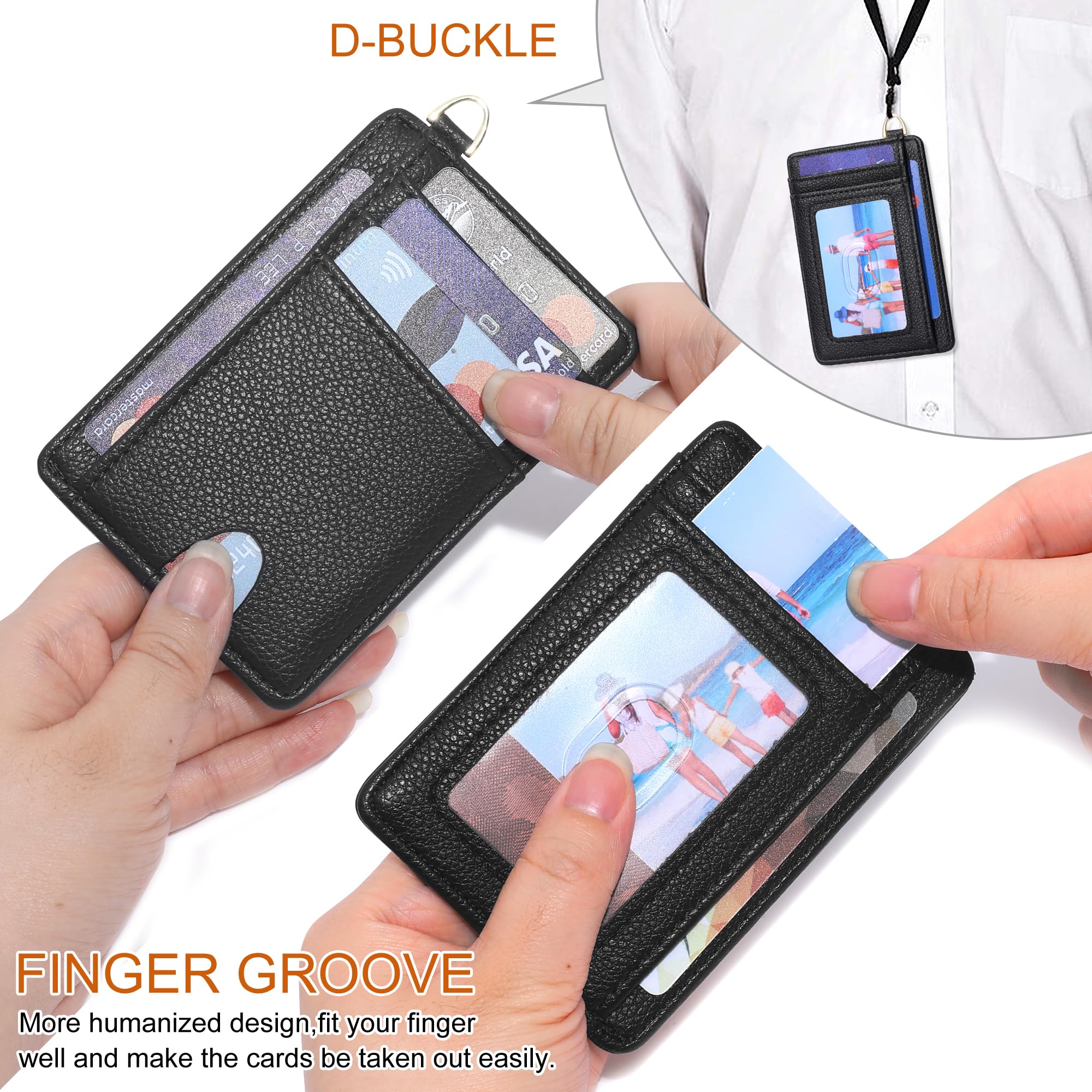 GEEAD Slim Minimalist Front Pocket RFID Blocking Card Holder Wallets for Men & Women