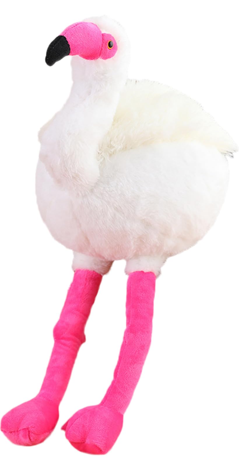 Soft Round Stuffed Flamingo Animal Plushie Fat Flamingo Plush Toys for Home Decor Cuddly Flamingo Pillow Hugging Flamingo Doll Gift for Kids or Lover (White, 19.7 Inch (from Head to feet))