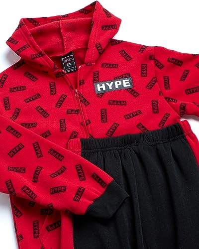 Quad Seven Boys' Sweatsuit Set - 2-Piece Active Fleece Hoodie Sweatshirt and Joggers Sweatpants for Boys (Sizes: 4-14), Size 16-18, Red Hype