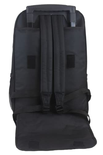Double Handle Rolling Backpack with Mesh / Multi-Pockets (Black)