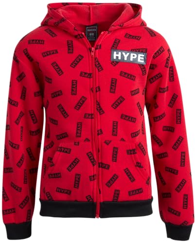 Quad Seven Boys' Sweatsuit Set - 2-Piece Active Fleece Hoodie Sweatshirt and Joggers Sweatpants for Boys (Sizes: 4-14), Size 16-18, Red Hype