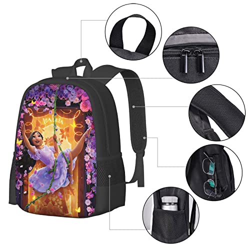 Cute Anime Backpack 3D Printed Cartoon Mirabel Large Backpacks Unisex Sports Travel Bag Fans Gifts 17 Inch