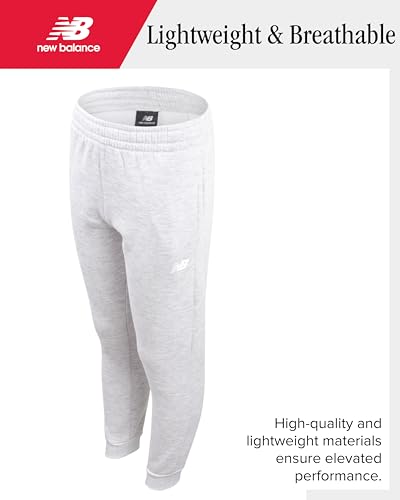 New Balance Boys' Active Sweatsuit - 2 Piece Waffle Knit Hoodie Sweatshirt and Sweatpants - Jogger Pants Set for Boys, 7-12, Size 12, Cobalt/Grey