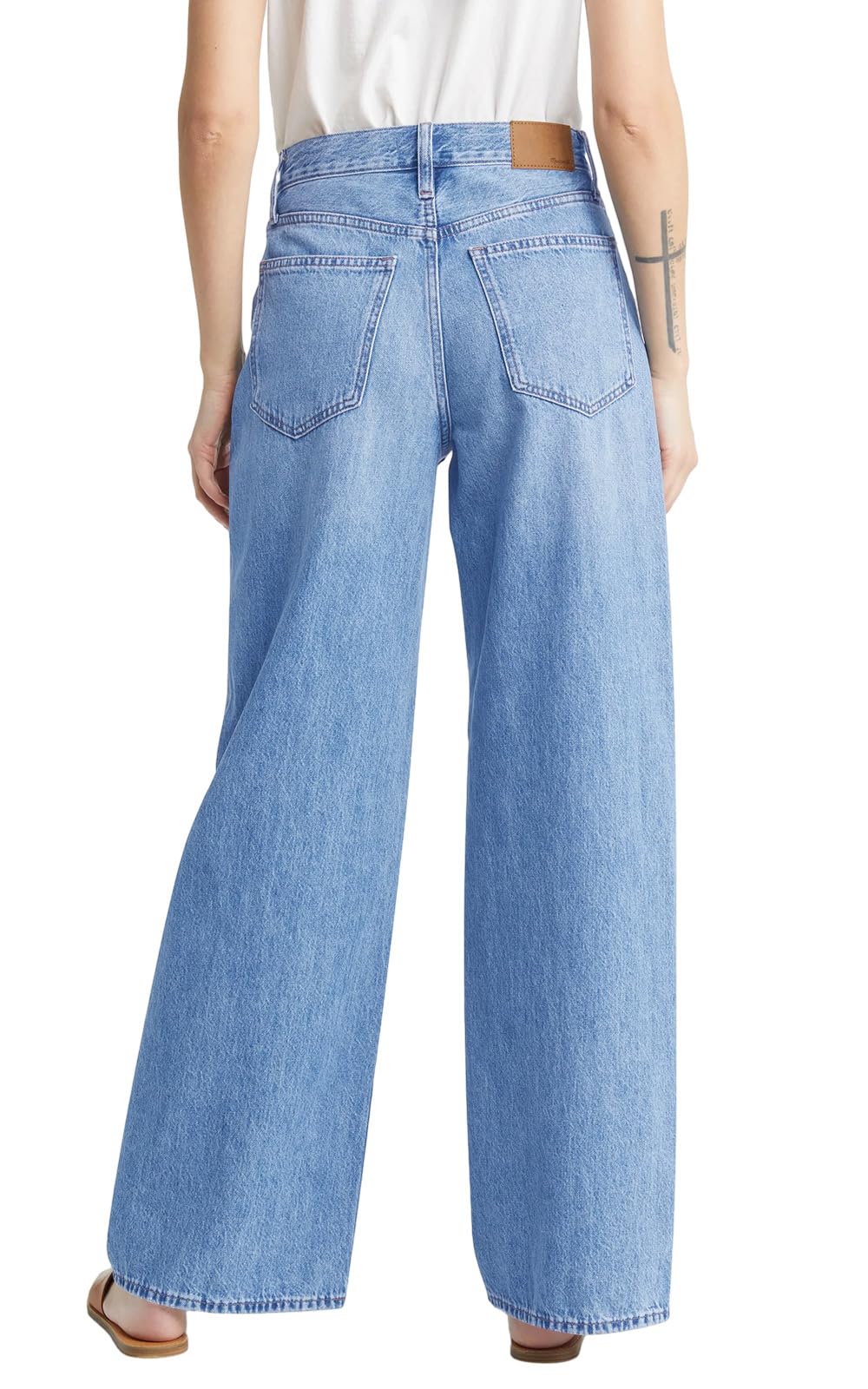 PLNOTME Women's High Waisted Wide Leg Jeans Baggy Boyfriend Straight Casual Denim Pants Light Blue