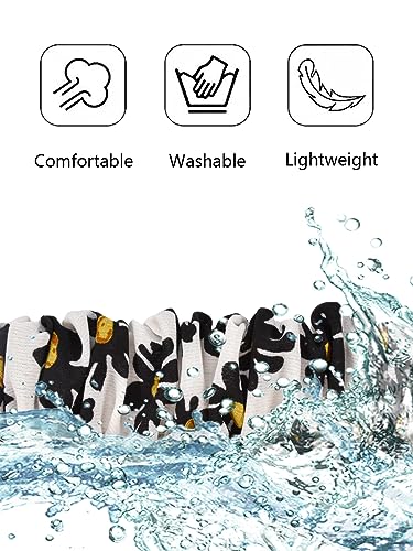 Khxriypha 2 Pack daisy Scrunchie Band Compatible with Gizmo Watch Band Stretchy Fabric Strap for Gizmo Watch Band Replacement Wristband Gizmo Watch 3/2/1 & Gabb Watch 2/1 SyncUP for Girls Kids