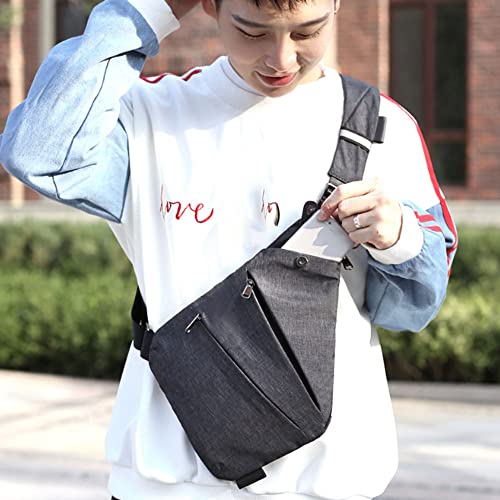 LELEBEAR 2023 New Personal Flex Bag,Fashion Anti-thief Slim Sling Bag, Side Crossbody Backpack for Outdoor (Gray, Left)