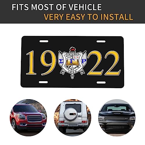 Sigma Gamma Rho License Plate 6" X 12", Automotive Aluminum Front and Rear Labels, Gift for Car Lovers