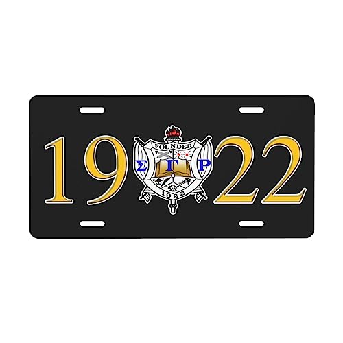 Sigma Gamma Rho License Plate 6" X 12", Automotive Aluminum Front and Rear Labels, Gift for Car Lovers