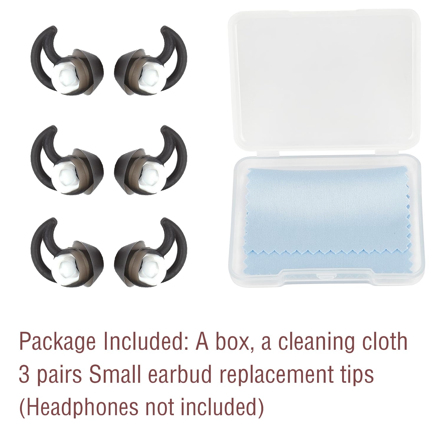 WKYMY Small Earbud Replacement Tips Silicone Earbud Tips Compatible with Bose QC20 QC20i SoundSport SIE2i IE2 IE3 Headphone Ear Bud Tips Earbud Covers 3 Pairs